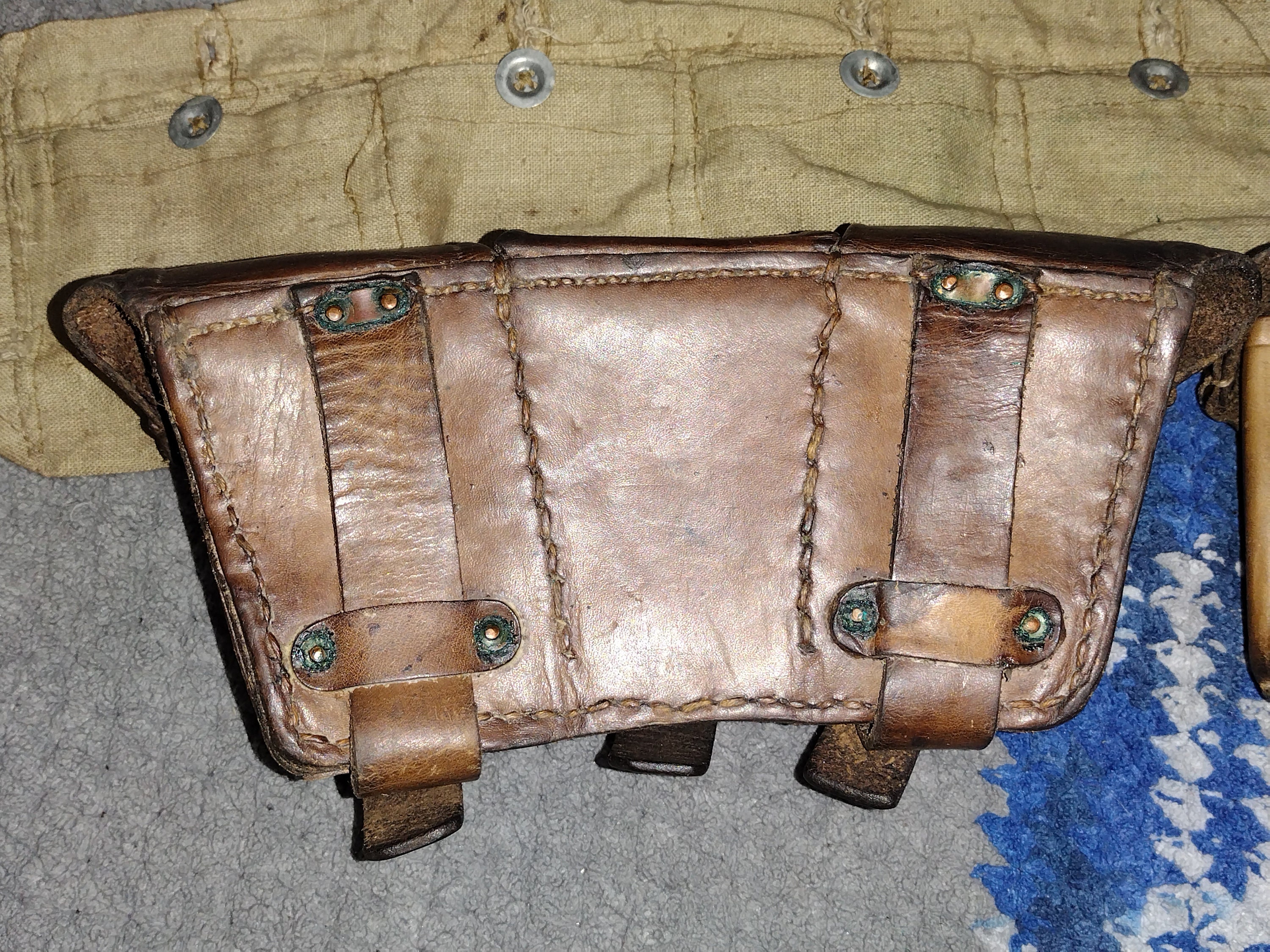 Turkish Mauser Rifle Ammo Pouches Bandolier Historical Antique ...