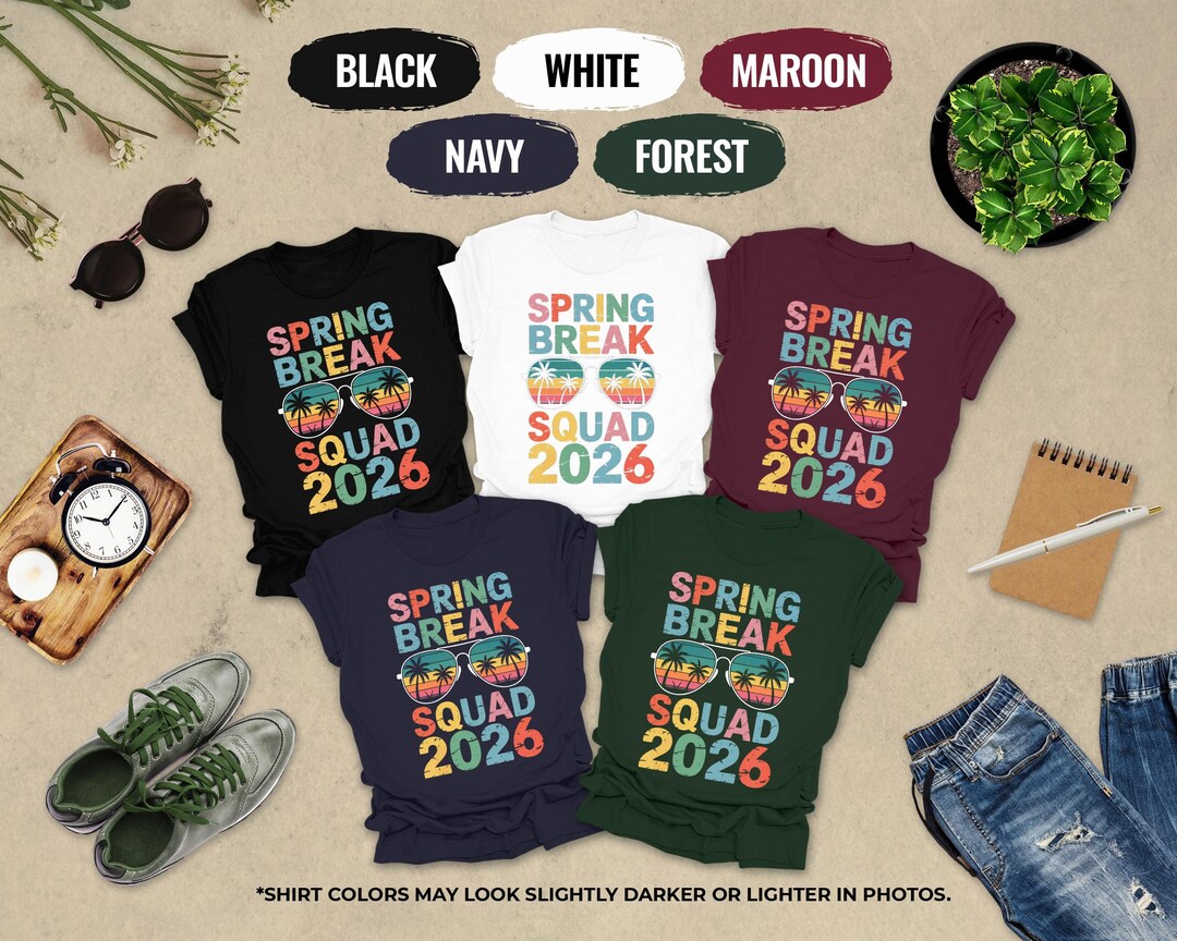 Spring Break Squad 2026 T-shirt, Family Matching Spring Break Tee ...