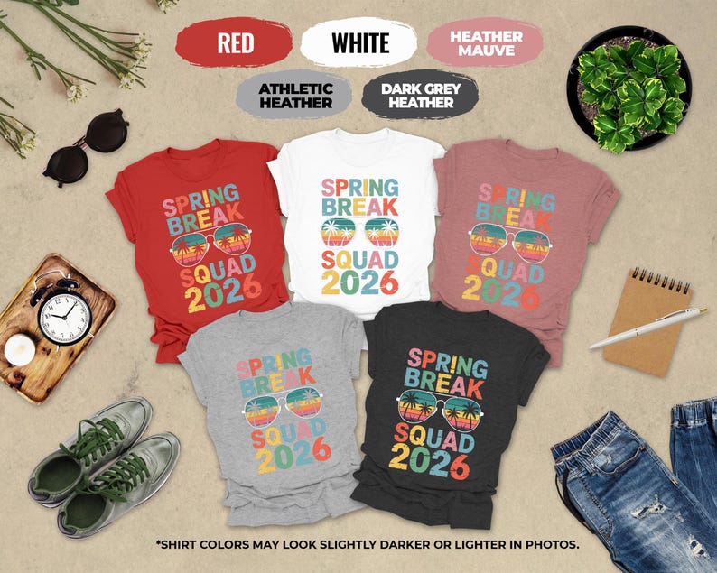 Spring Break Squad 2026 T-shirt, Family Matching Spring Break Tee ...