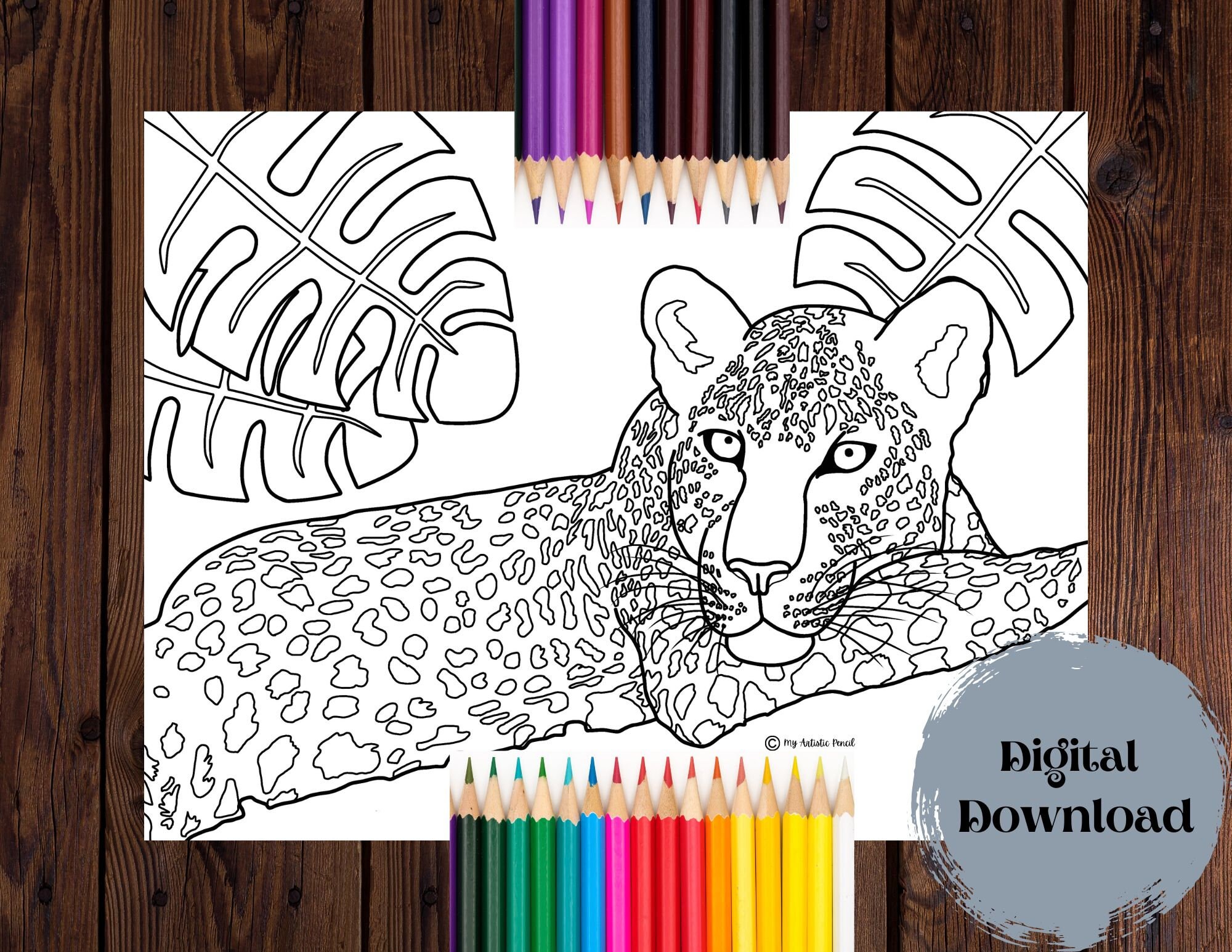 Leopard Coloring Pages