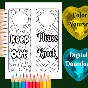 Printable Door Hanger Sign Door Knob Hangers for Kids Rooms - Etsy Canada