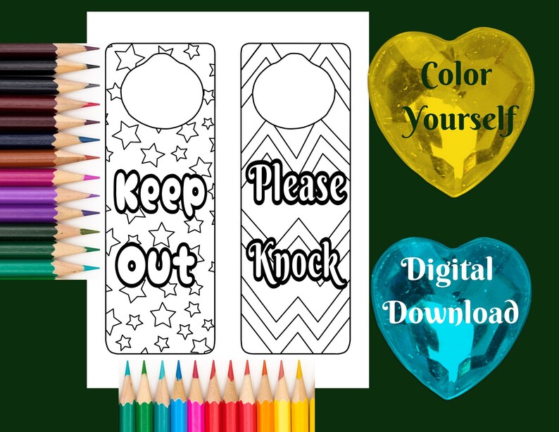 Printable Door Hanger Sign Door Knob Hangers for Kids Rooms - Etsy Canada