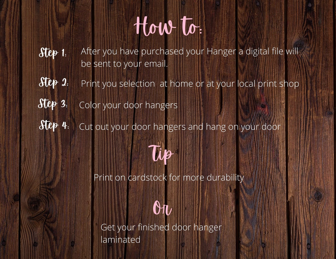 Printable Door Hanger Sign| Door Knob| Hangers for Kids Rooms| Door ...