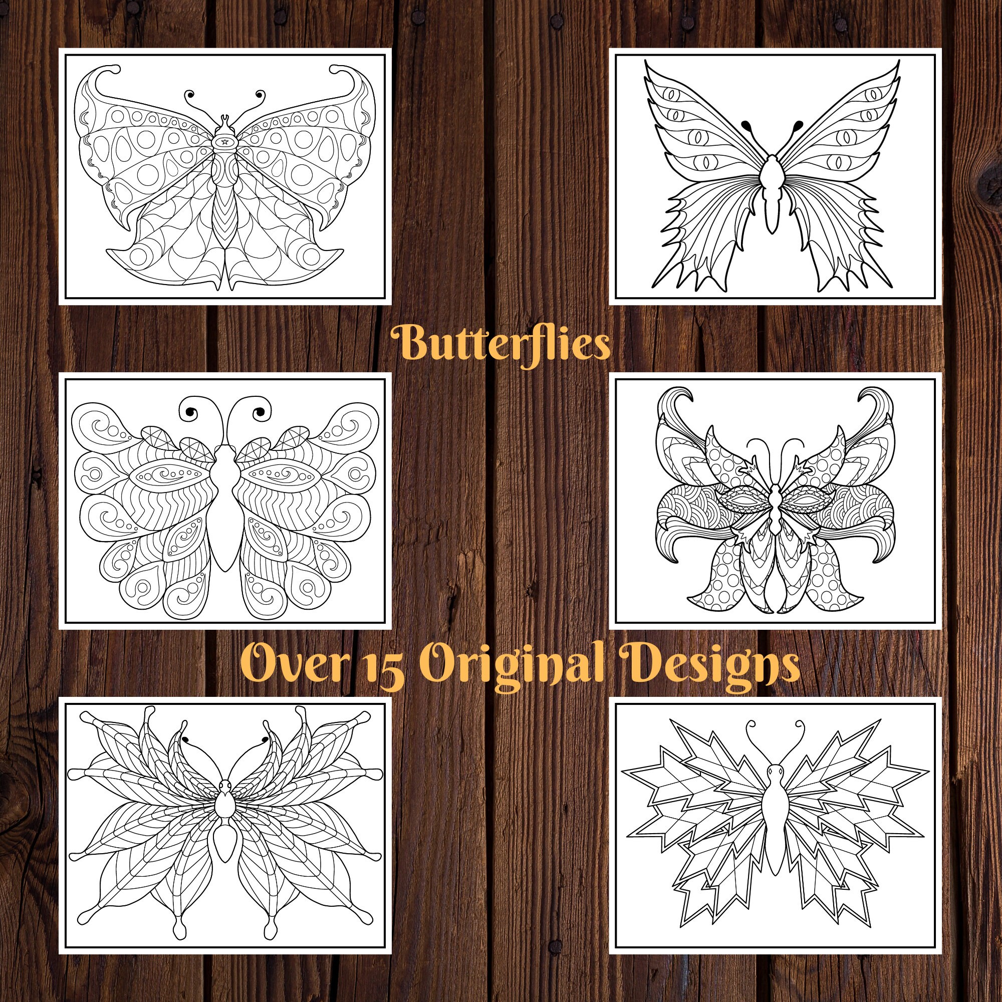 Butterfly Coloring Pages, Coloring Book for Adults Printable, Easy ...