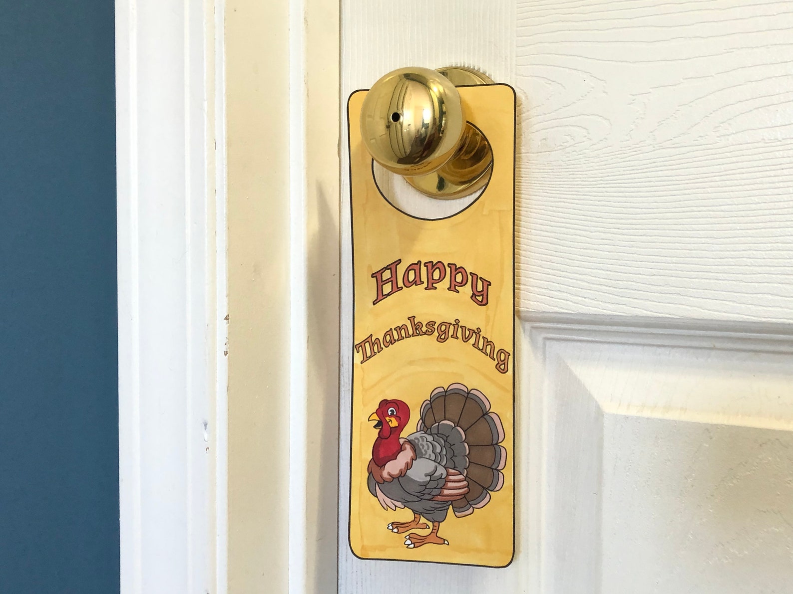 Printable Thanksgiving Door Knob Hangers, Autumn Door Tags - Etsy