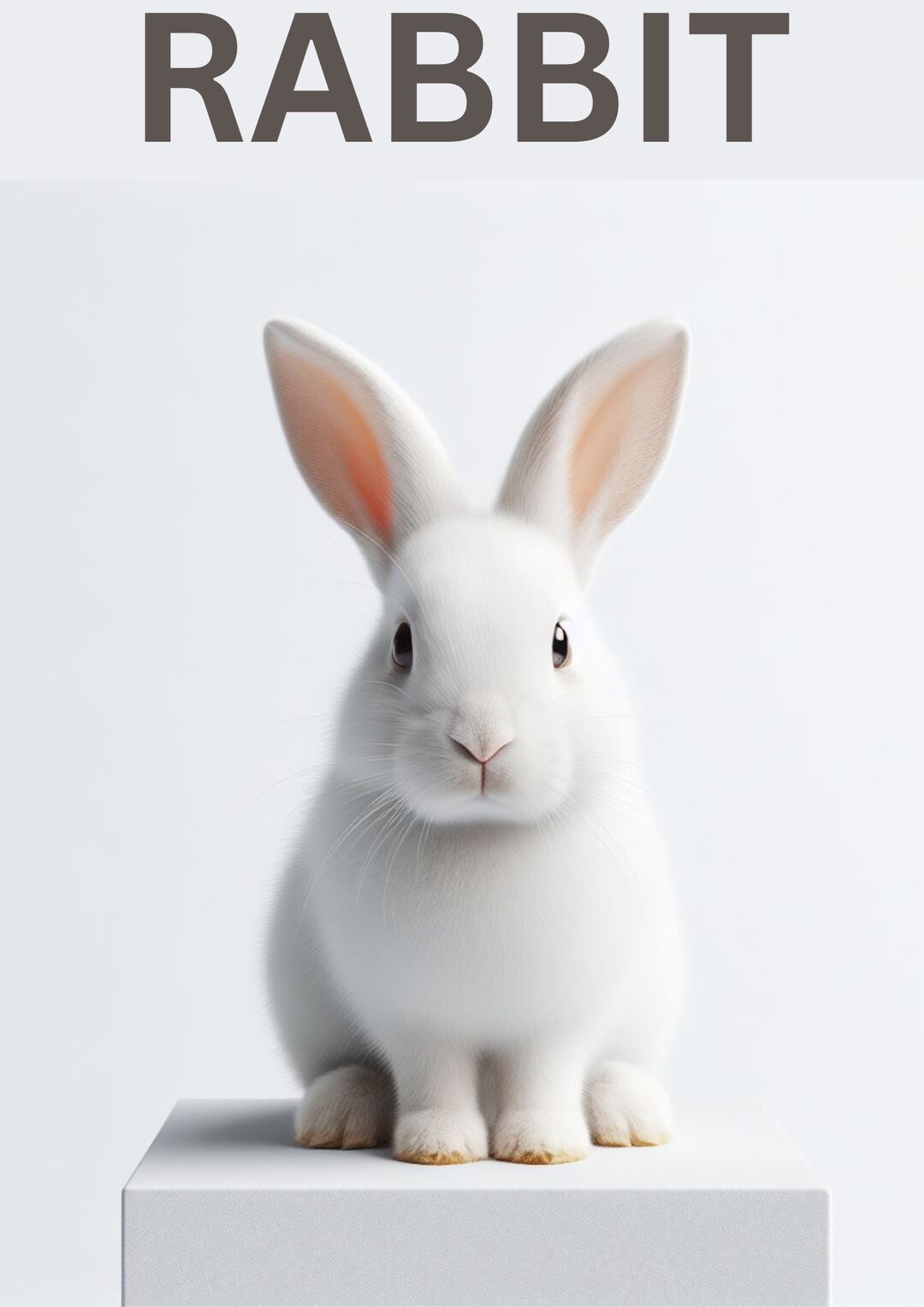 Rabbit Printable Flashcard for Learning. - Etsy