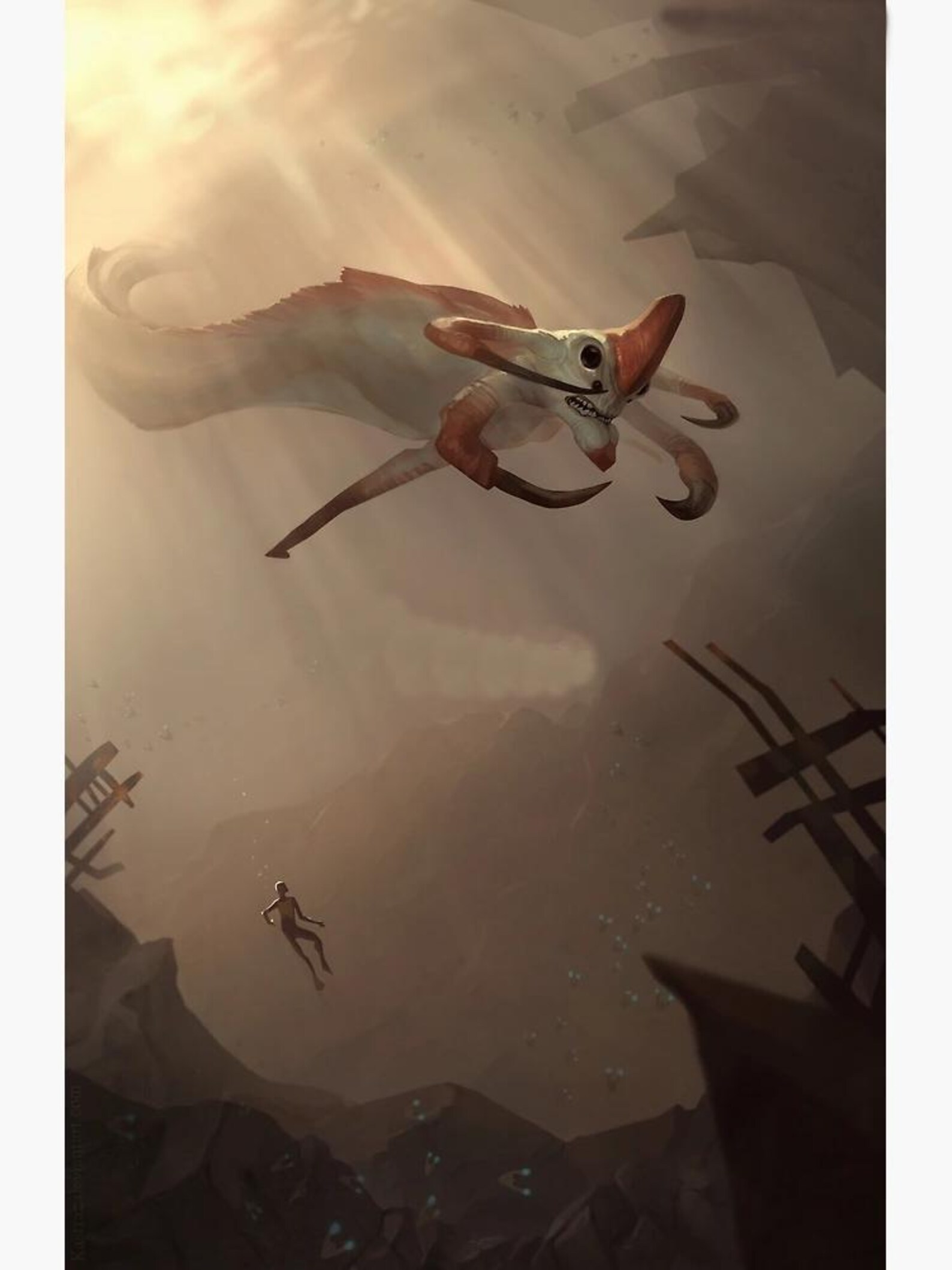 Subnautica Reaper Leviathan Poster - Etsy