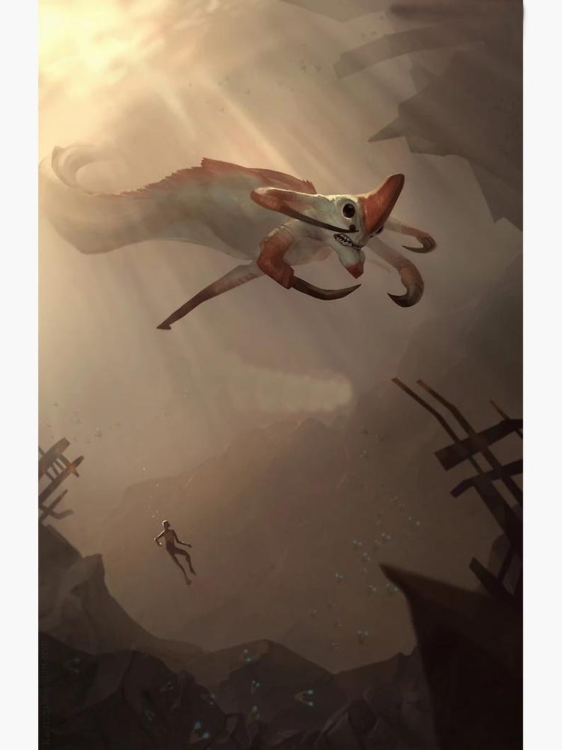 Subnautica Reaper Leviathan Poster - Etsy