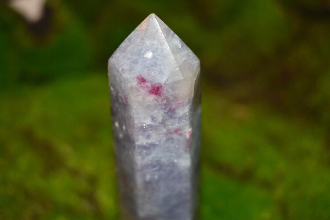 HQ Unicorn Stone Crystal Tower / Lepidolite, Clevelandite, Smoky Quartz ...