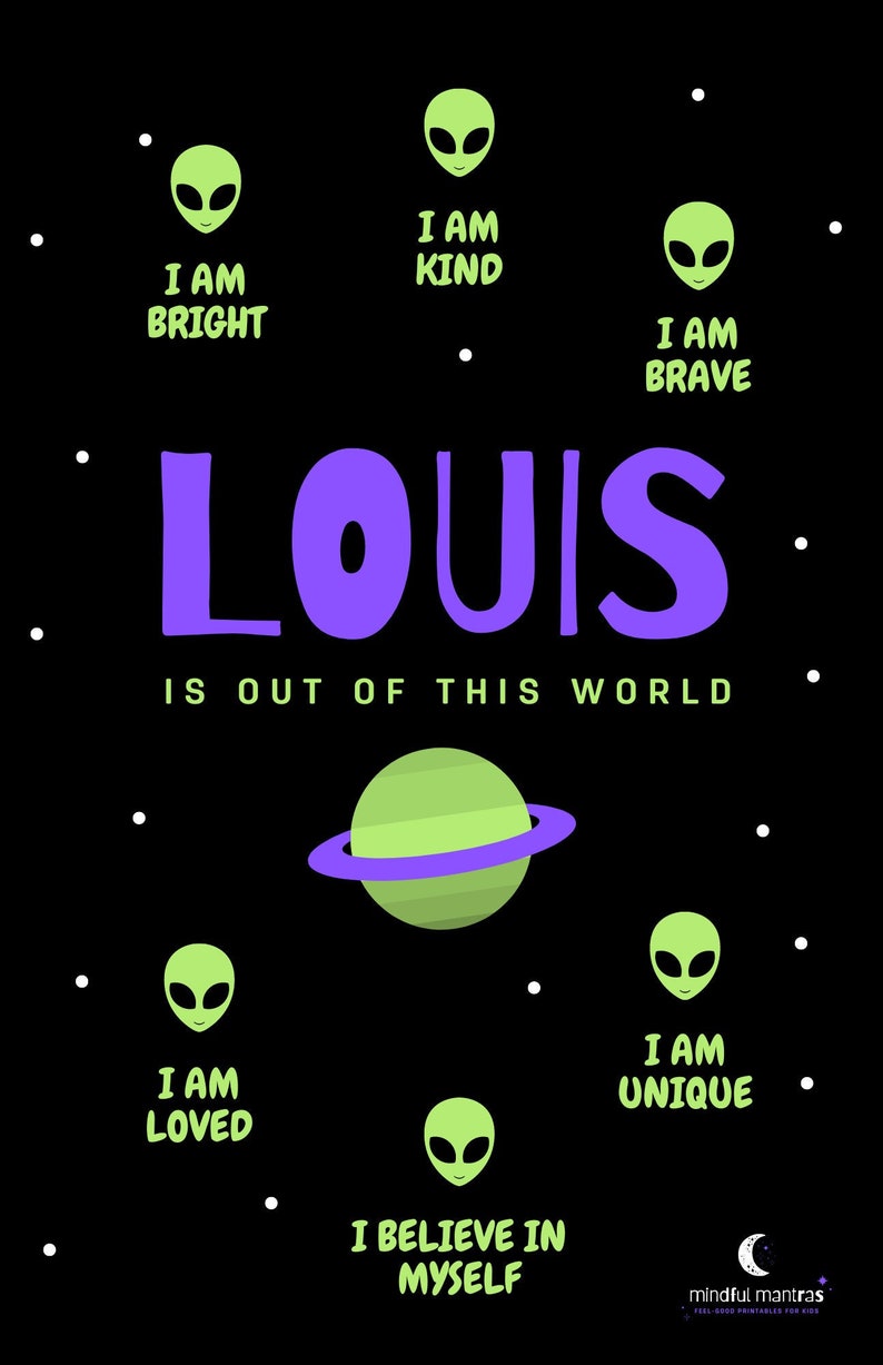 Customizable Positive Mantras Poster for Kids 11x17 - Etsy Australia