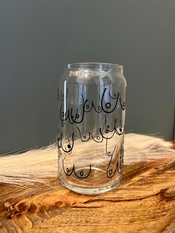 Boobies Glass Cup 16oz. Libbey Gift for Friends - Etsy