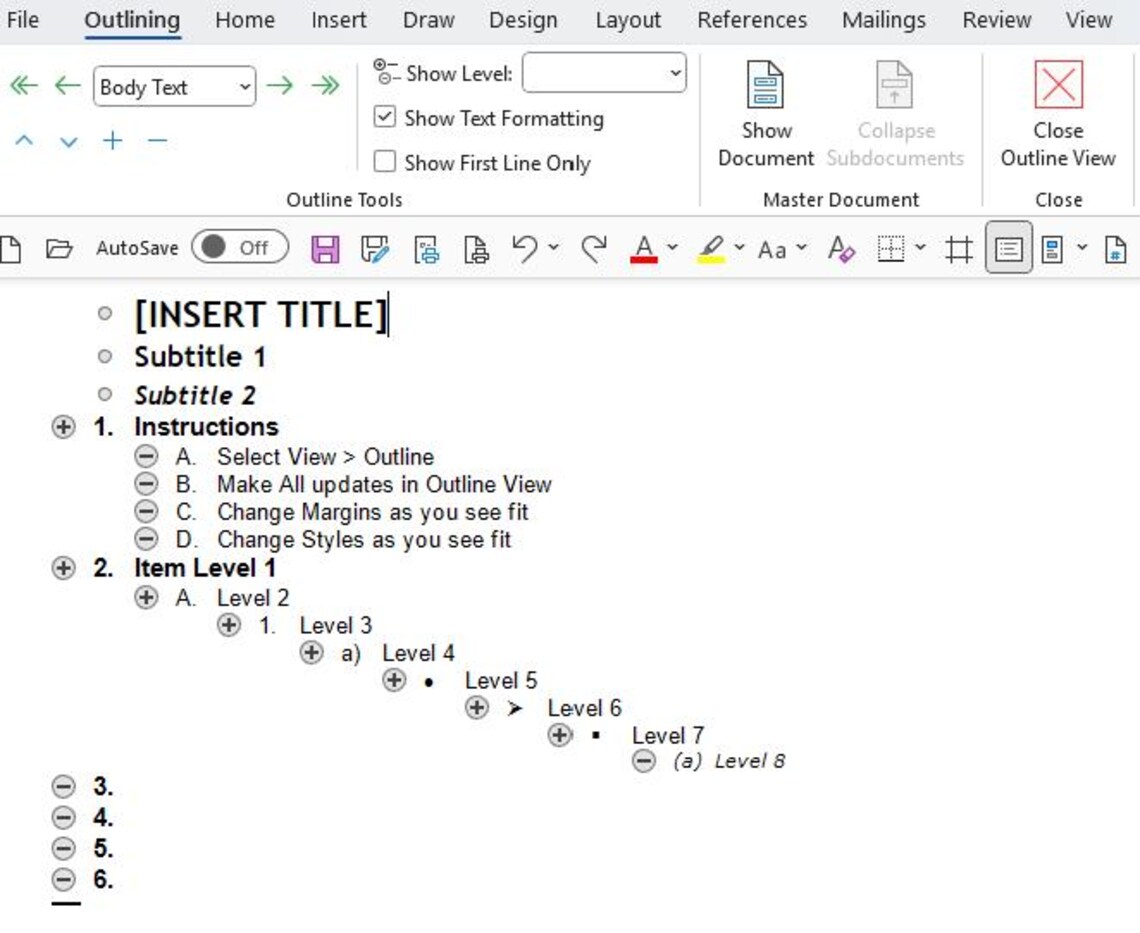 Minimalist Notes Template | Editable & Printable | Microsoft Word ...