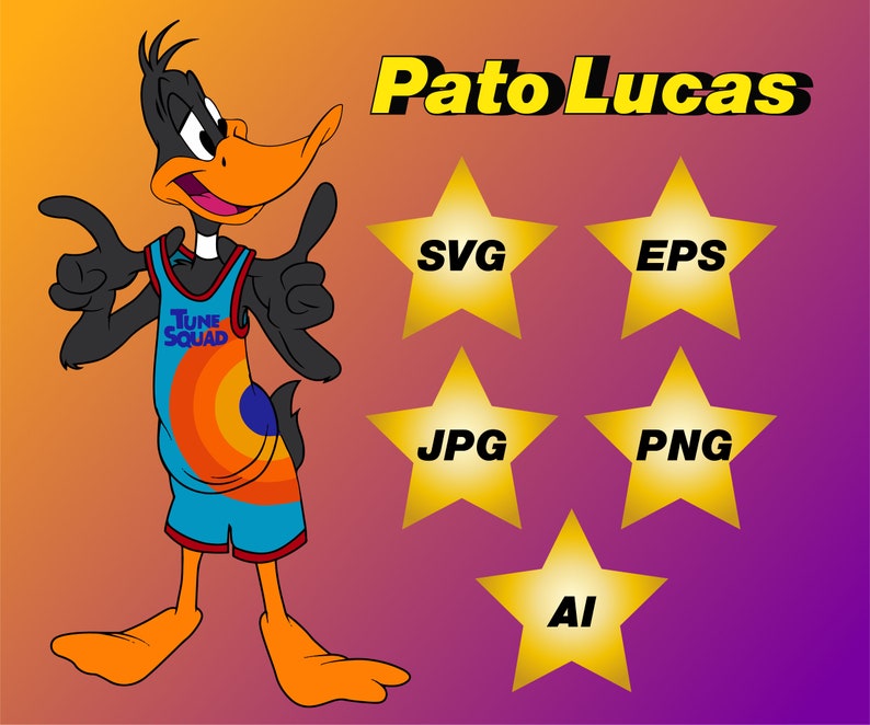 Pato Lucas Svg, Ai en capas EPS,PNG,JPG - Etsy México