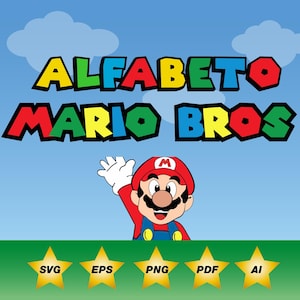 Mario Bros Alphabet Svg, Ai Layered, Eps, Pdf, Png, Jpg - Etsy