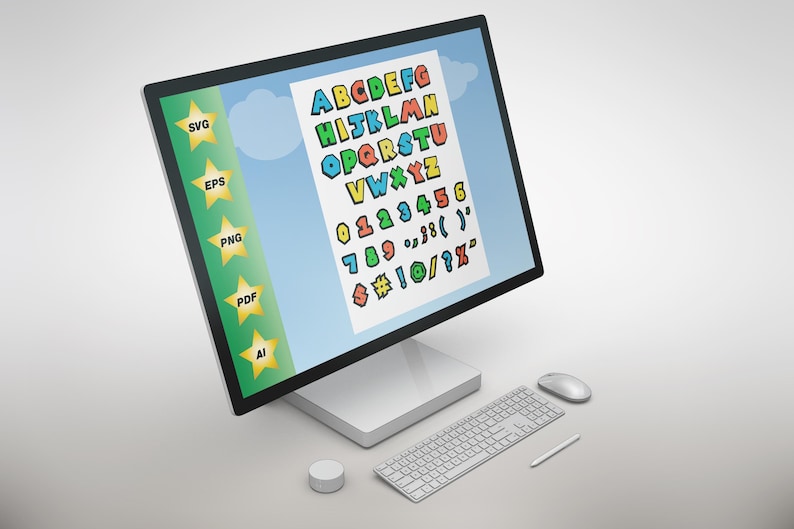 Mario Bros Alphabet Svg, Ai Layered, Eps, Pdf, Png, Jpg - Etsy