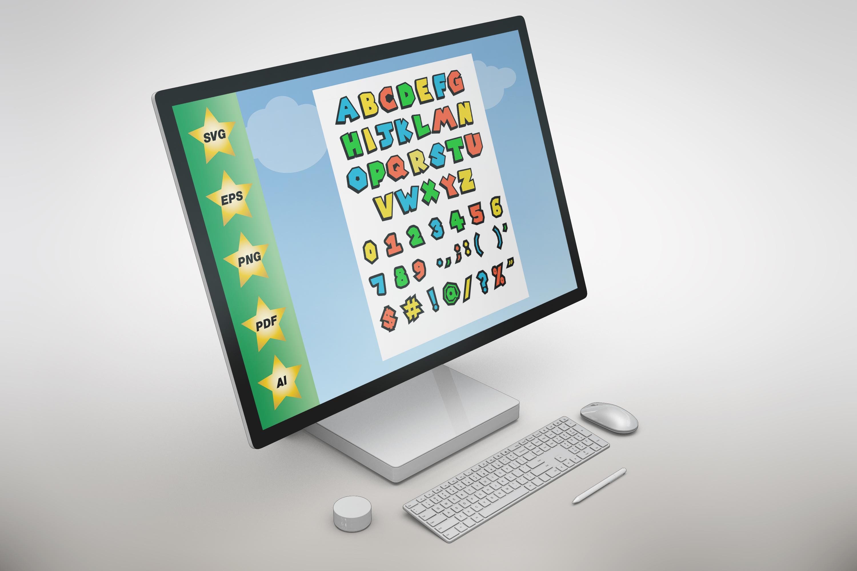 Mario Bros Alphabet Svg, Ai Layered, Eps, Pdf, Png, Jpg - Etsy