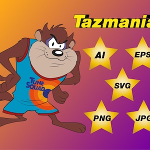 Taz Svg, Ai en capas EPS,PNG,JPG - Etsy México