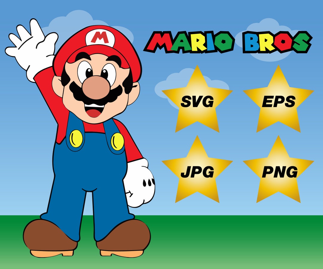 Mario Bros Layered Svg, EPS, PNG, JPG - Etsy