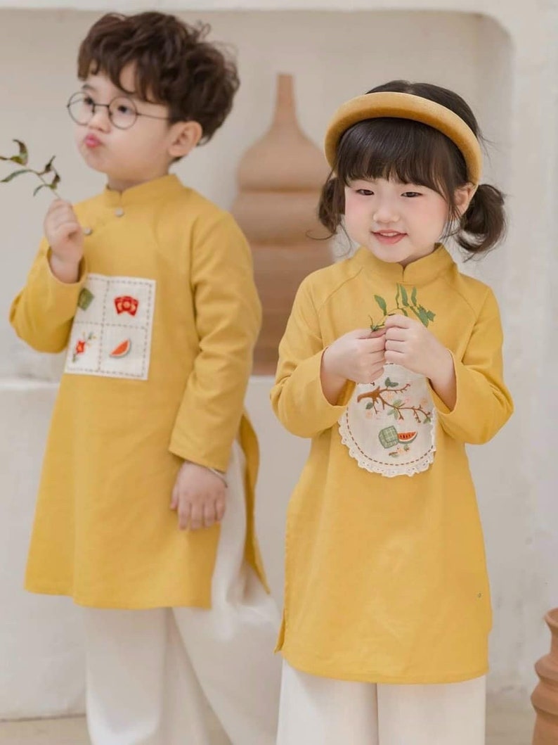 Ao Dai for Baby & Toddler| Ao Dai Tre Em| Christmas and New Year Dress ...