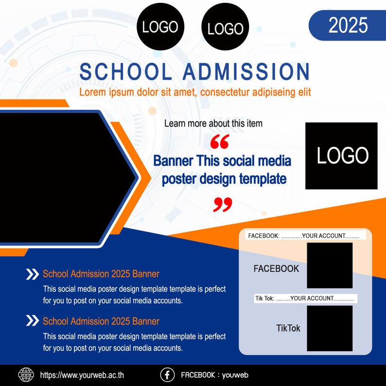 School Admission 2025 Banner Design - Etsy