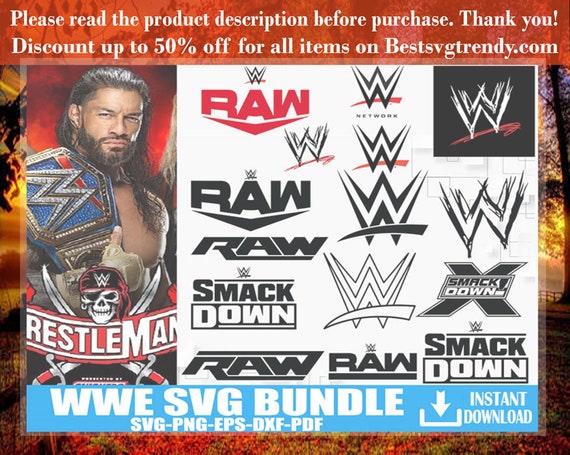 WWE Svg WWE Logo Svg Raw Svg Smackdown Svg Wrestling Svg - Etsy