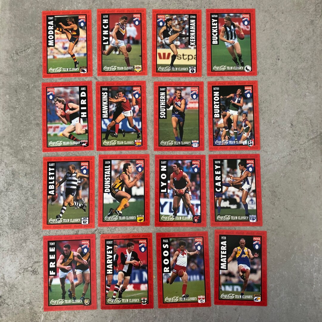 Vintage Coca-cola Collector Cards Team Classics Footy - Etsy