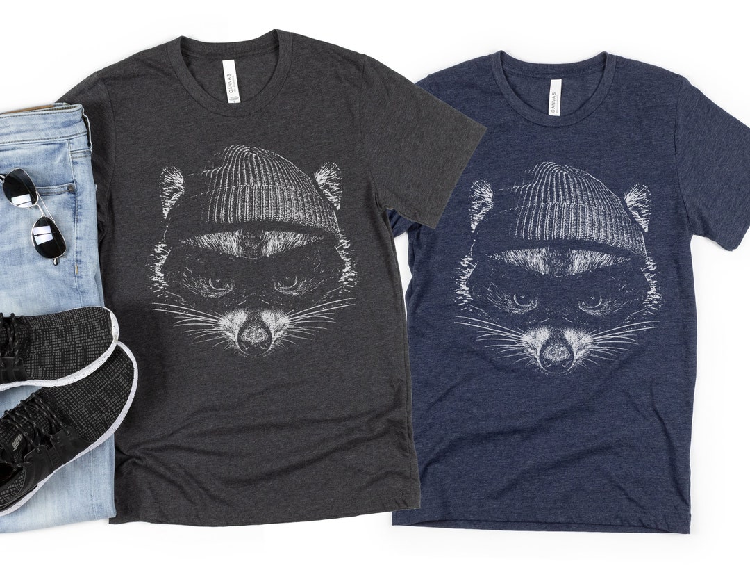 Funny Raccoon Shirt | Street Cat Tee | Robber Animal Shirts | Bandit ...
