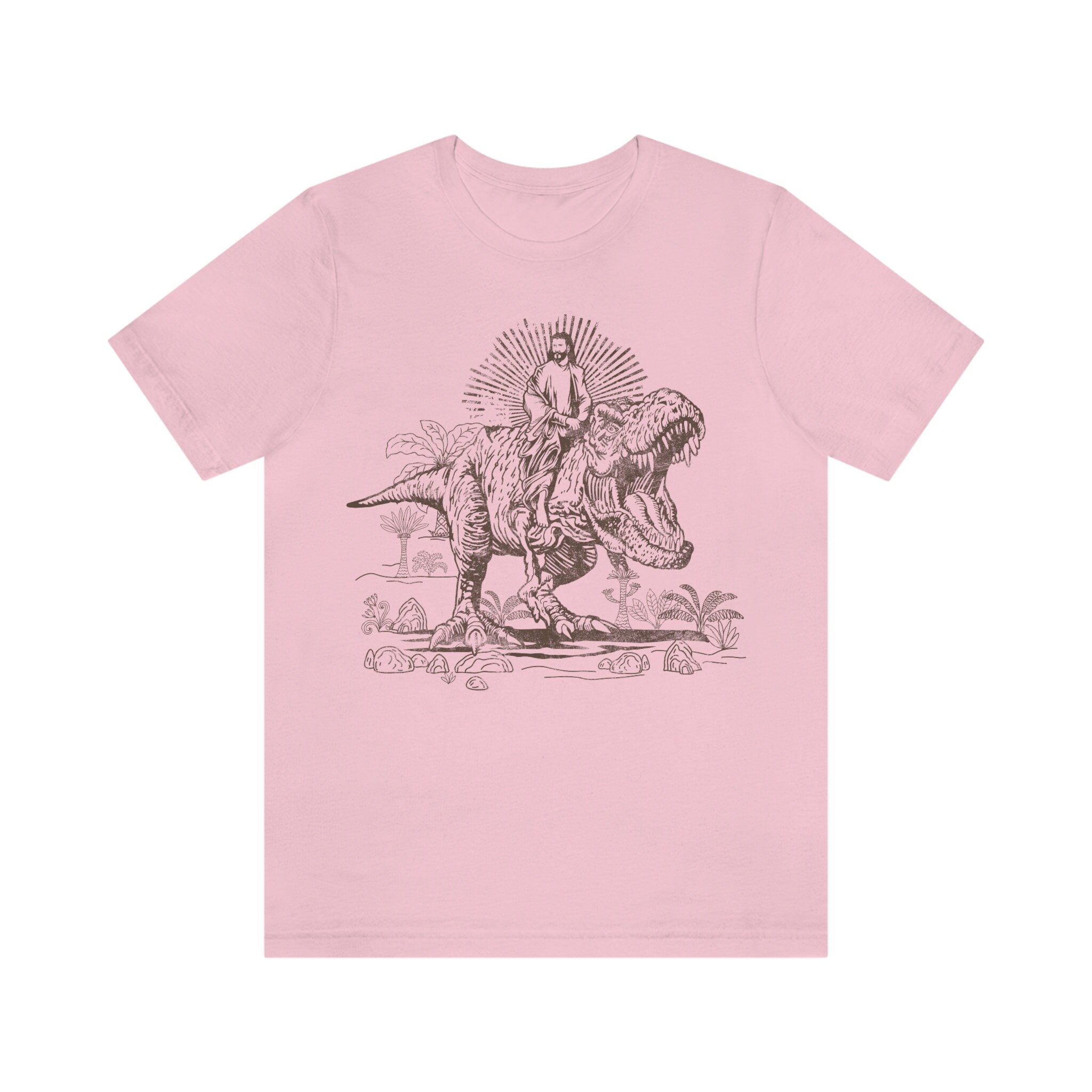 Jesus Riding T Rex Dinosaur Shirt | Cool Tee Gift | Christ T-shirt ...