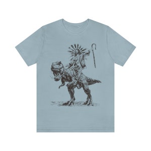 Jesus Riding T Rex Dinosaur Shirt | Cool Tee | Jesus T-shirt | Wild ...