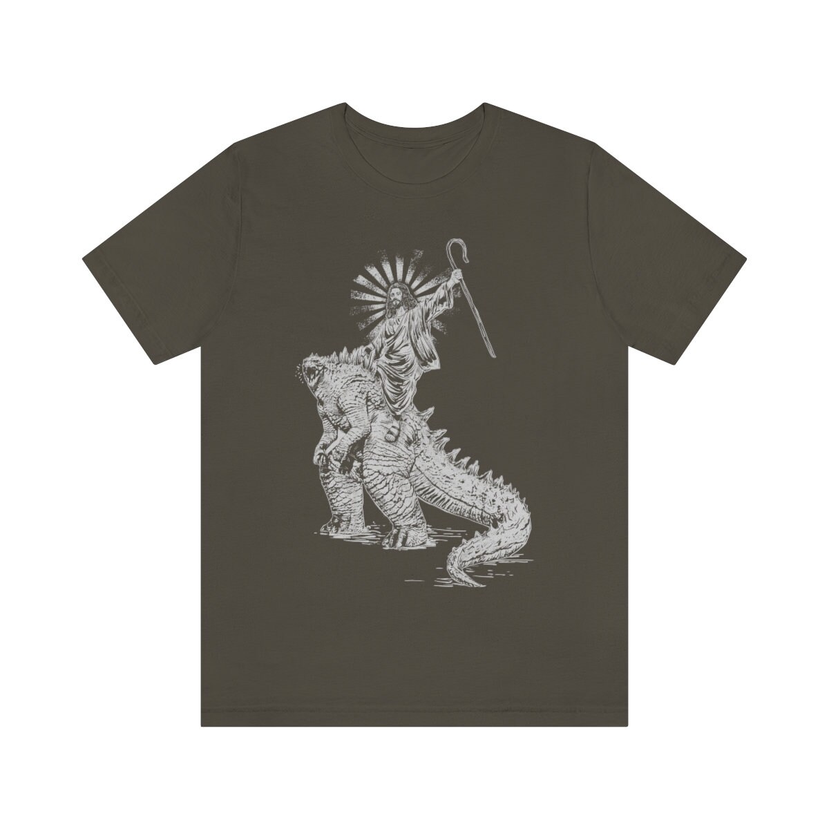 Jesus Riding Monster Shirt | Cool Tee | Jesus T-shirt | Funny Shirt ...