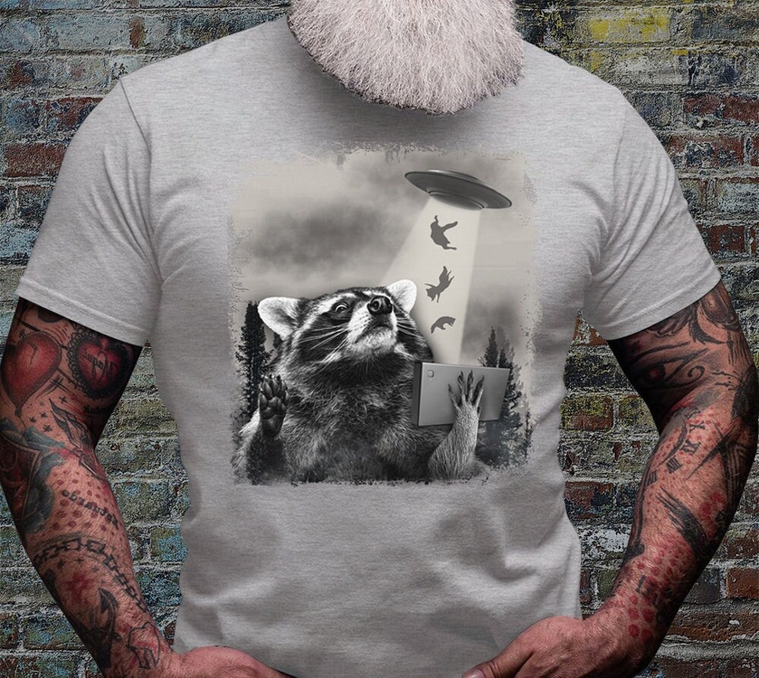 Funny Raccoon Selfie Shirt | Trashy Cat T-shirt | Woodland Animal Tee ...