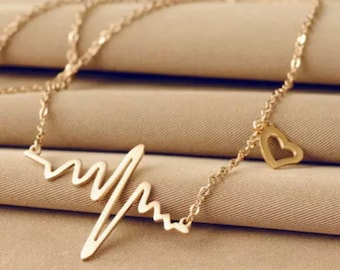 Heart Beat Necklace - Etsy