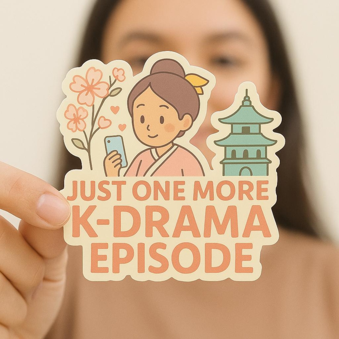 3" "just One More K-drama Episode" Sticker for KDRAMA Fans Gift Idea ...