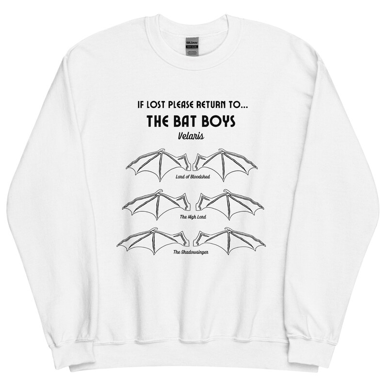 The Bat Jungen Sweatshirt ACOTAR Bei Verlust bitte zurück zu - Etsy.de