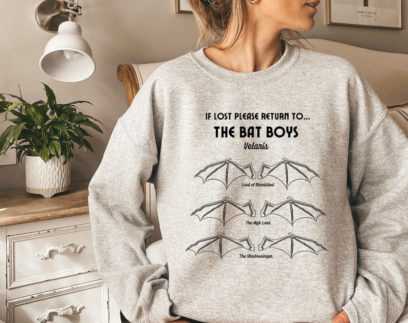 The Bat Jungen Sweatshirt ACOTAR Bei Verlust bitte zurück zu - Etsy.de