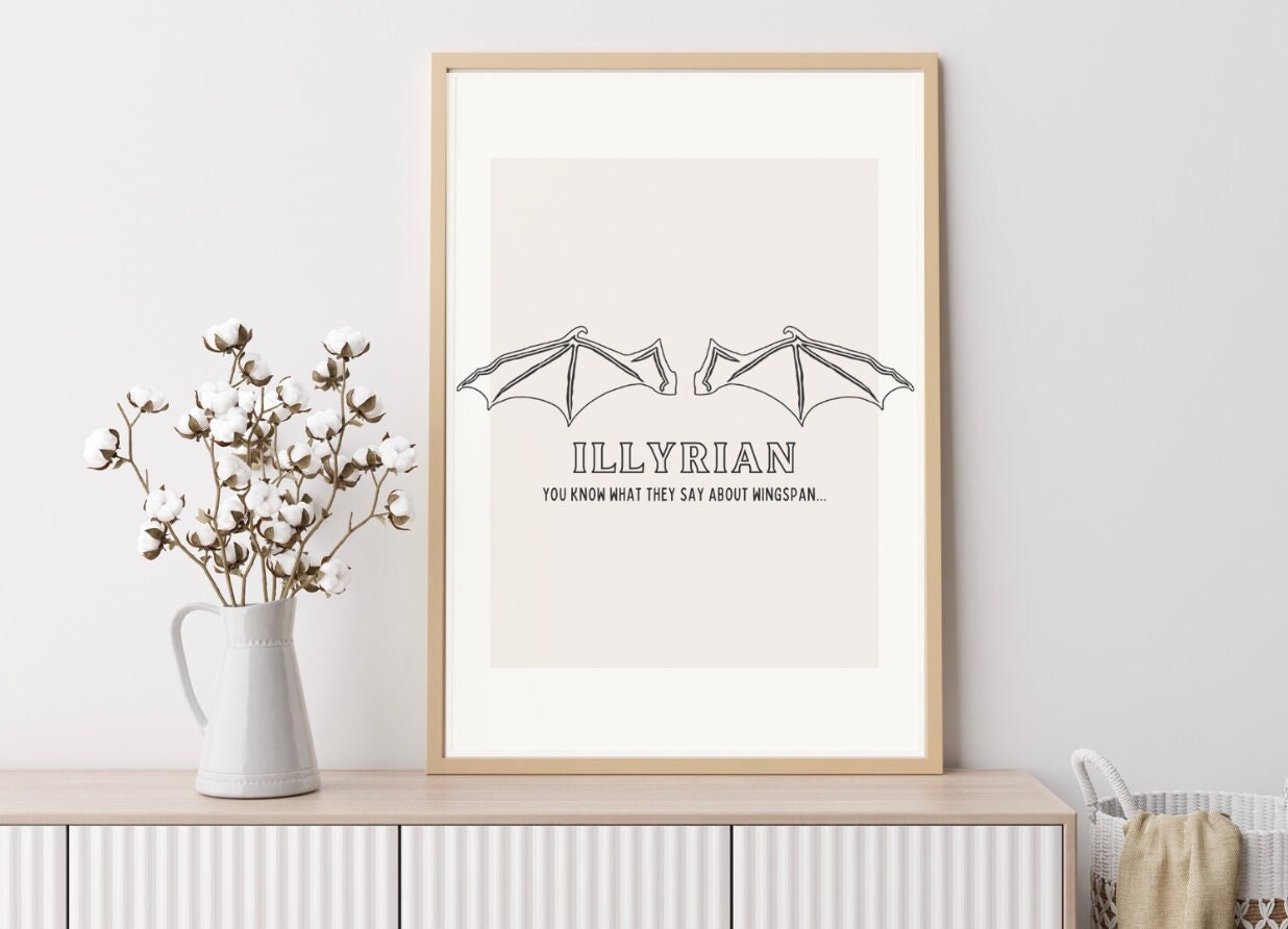 ACOTAR Illyrian Wingspan Art Print | A Court of Thorns and Roses Art ...