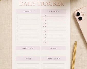 Blue Daily Tracker *printable* - Etsy