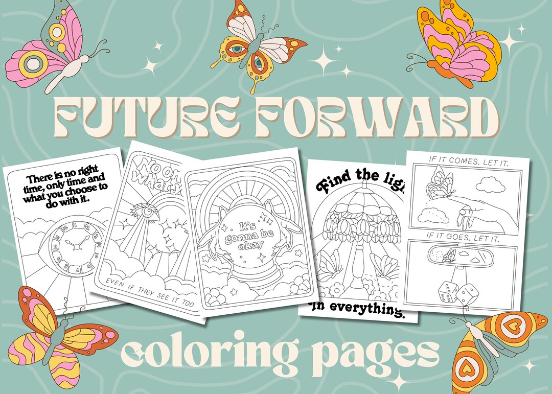 Mental Health Coloring Pages: Future Forward Designs (PDF & PNG) - Etsy