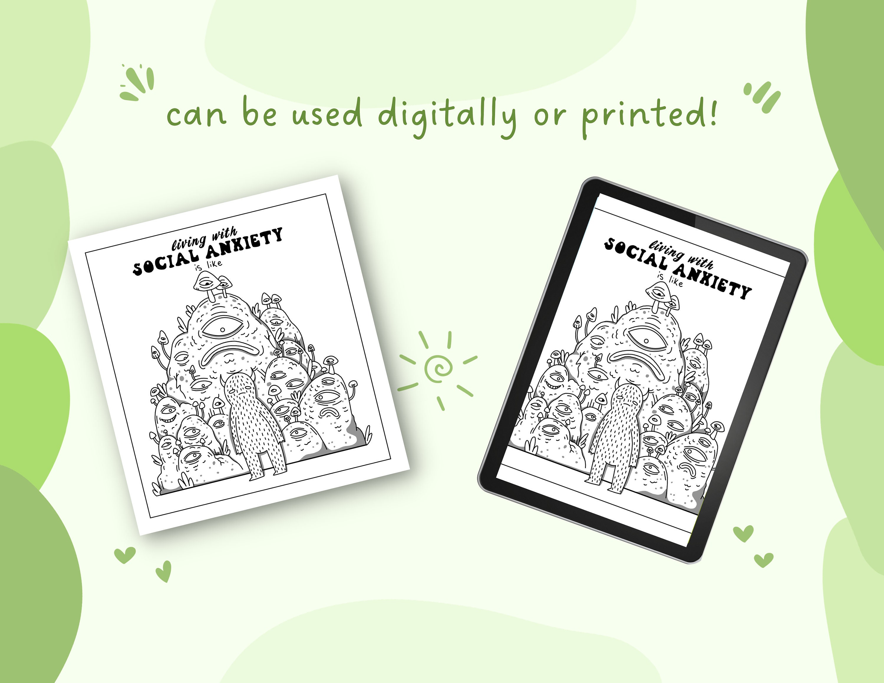 Mental Health Awareness Coloring Pages | Printable Coloring Page ...