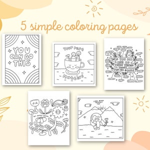 Hand-drawn Self Care Coloring Pages | Printable Coloring Page ...