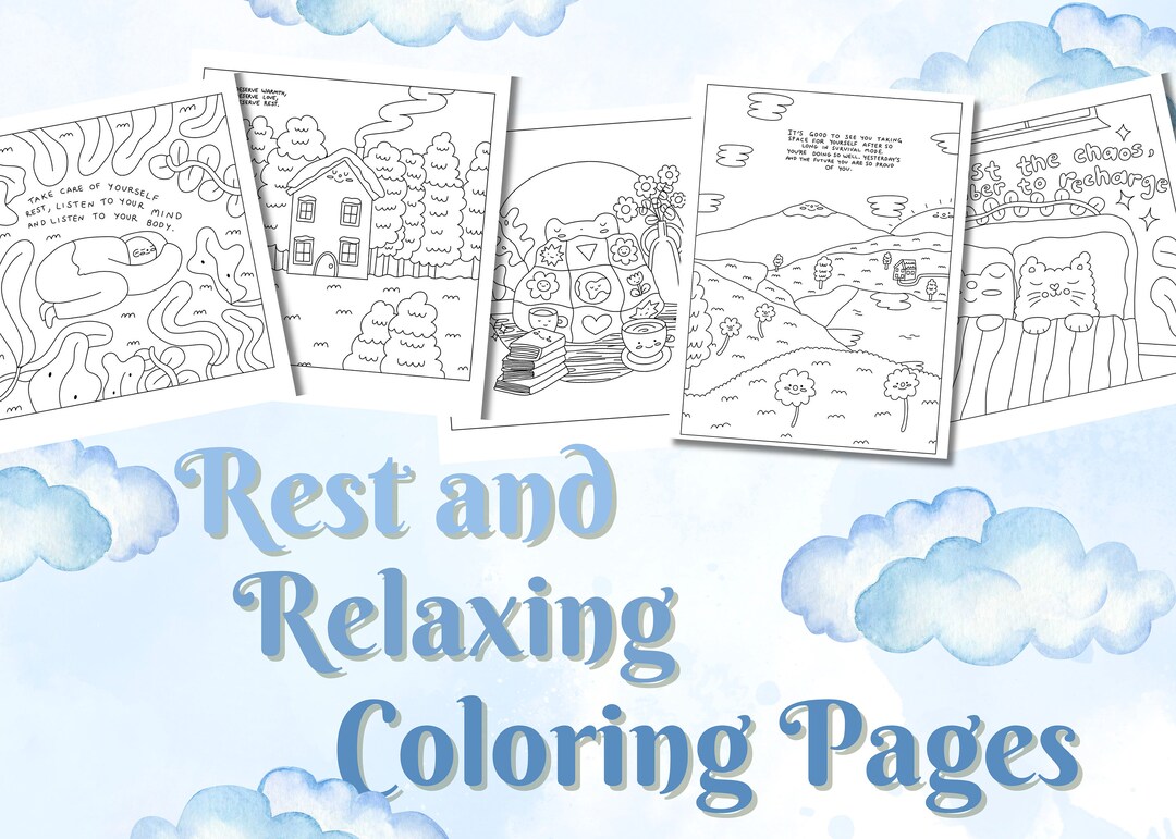 Rest and Relaxing Mental Health Coloring Pages | Printable Coloring ...