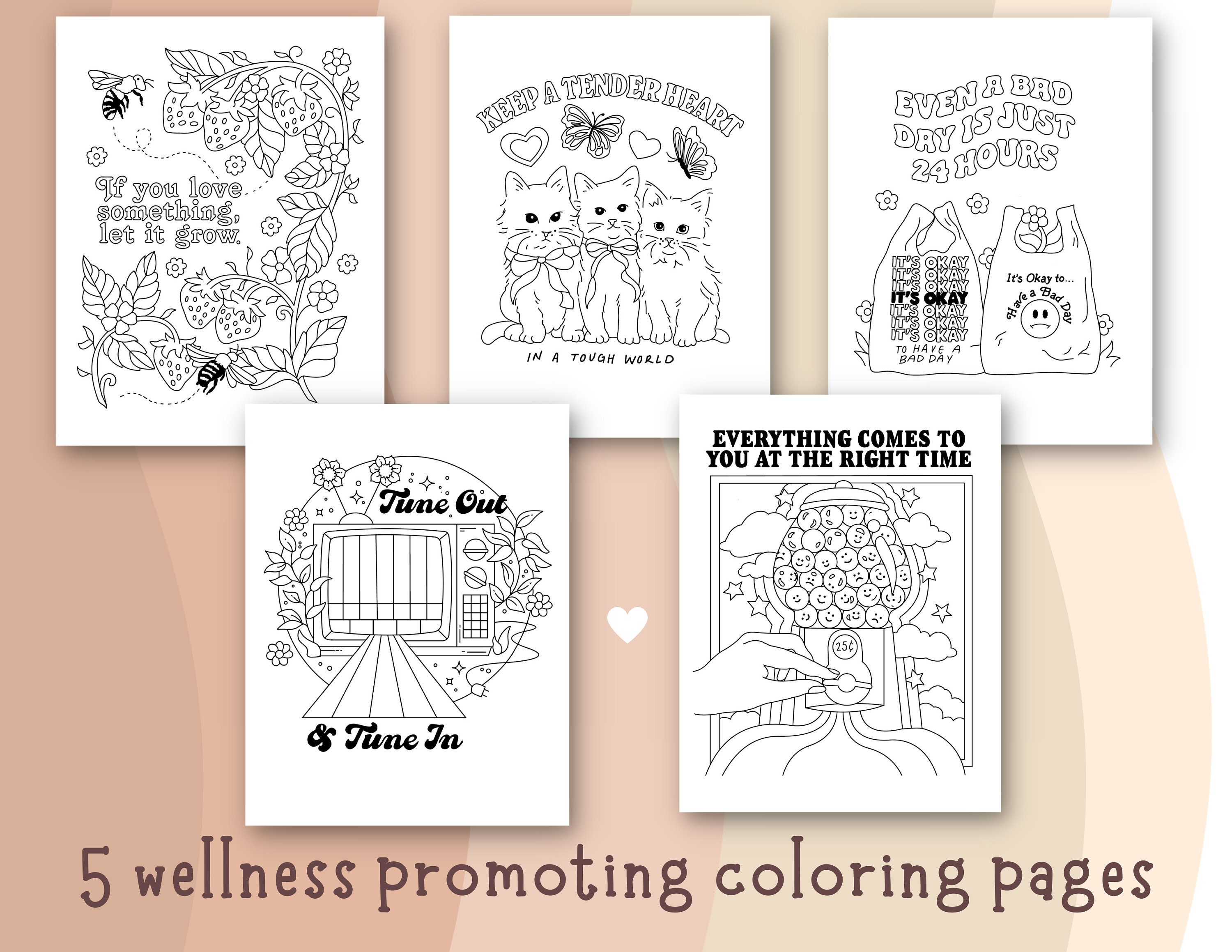 Wellness Promoting Coloring Pages | Printable Coloring Page | Coloring ...