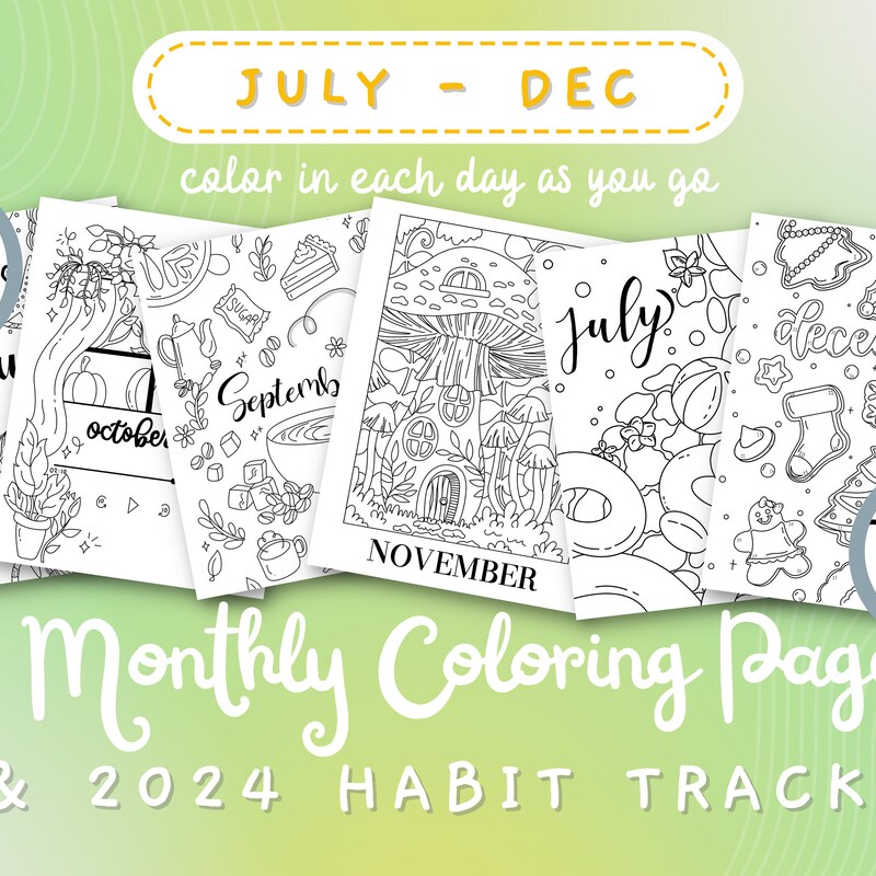 Habit Tracker Coloring - Etsy
