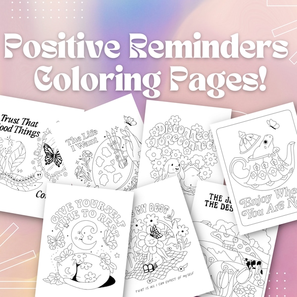 Positive Coloring - Etsy