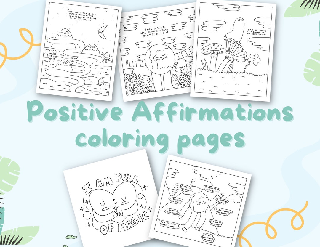 Positive Affirmations Coloring Pages | Printable Coloring Page ...
