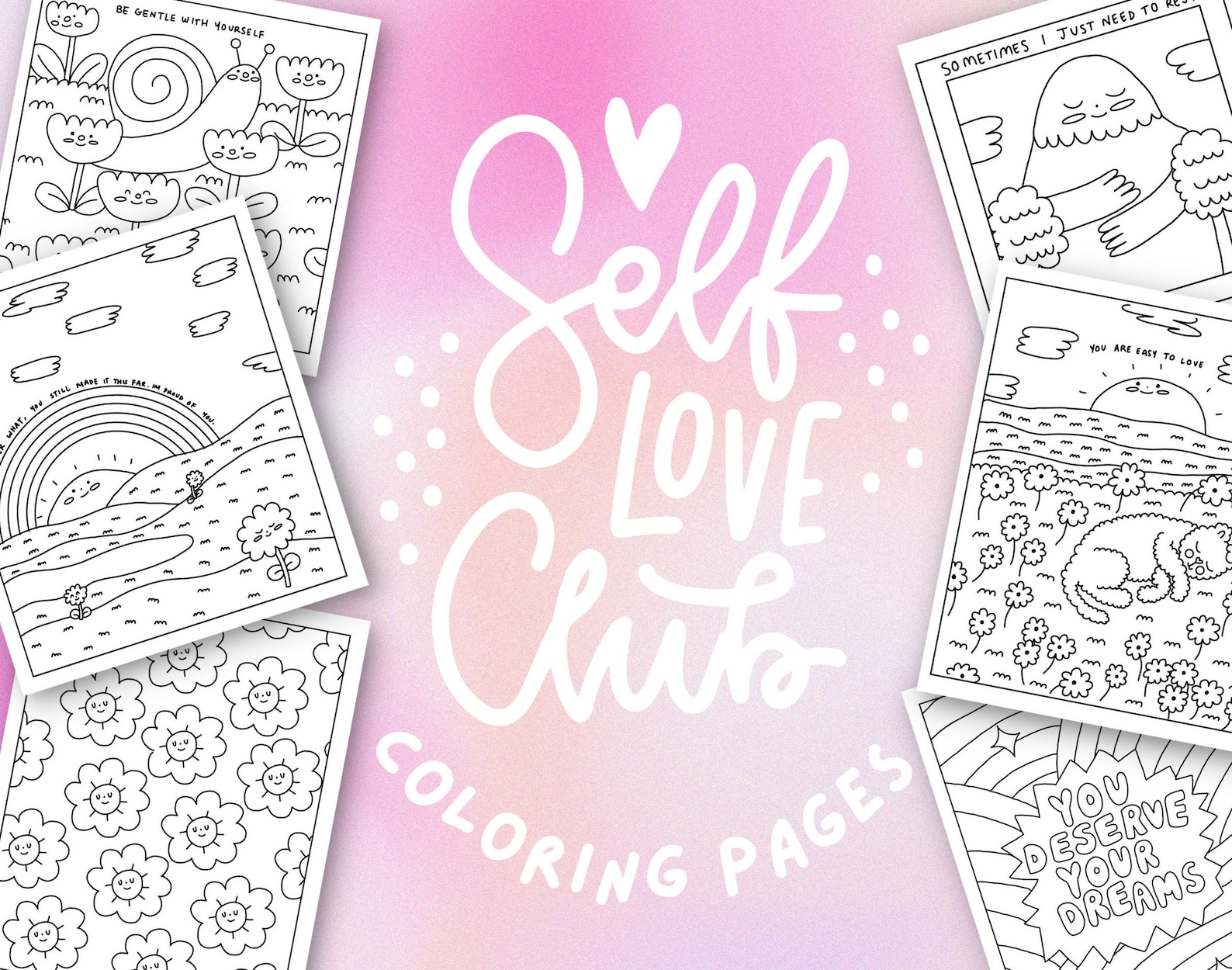 Hand-drawn Self Love Coloring Pages | Printable Coloring Page ...