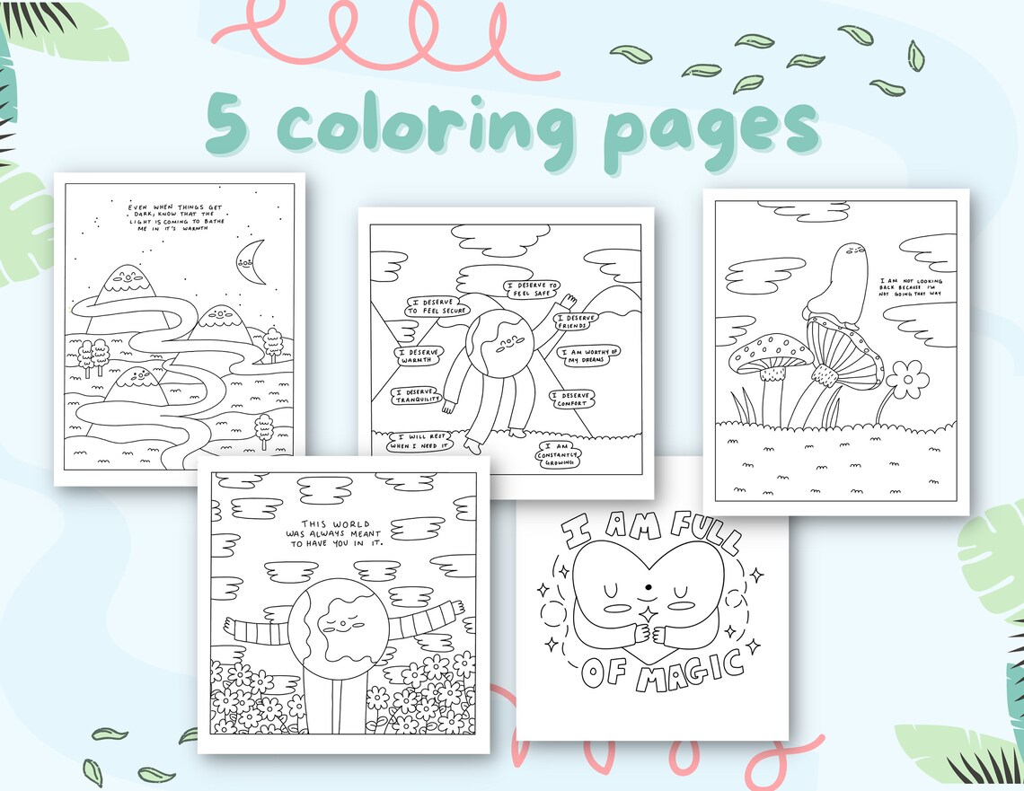 Positive Affirmations Coloring Pages | Printable Coloring Page ...