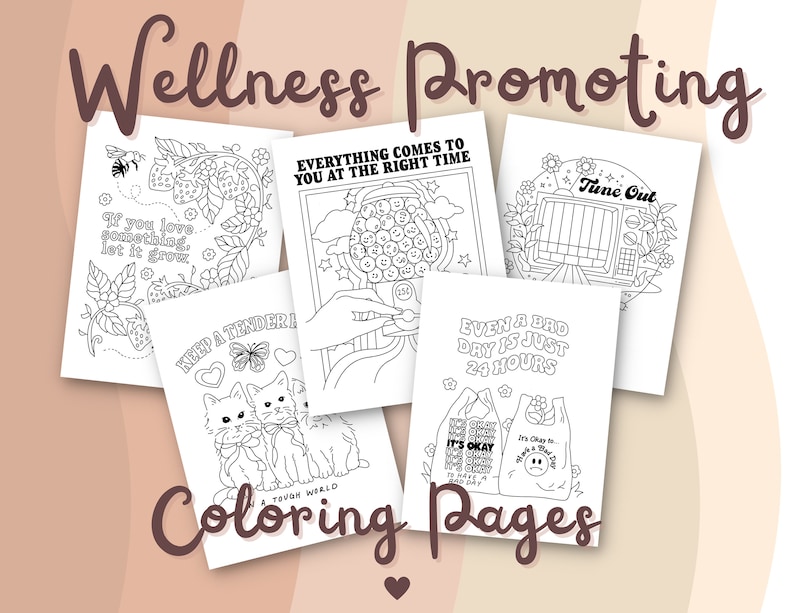 Wellness Promoting Coloring Pages | Printable Coloring Page | Coloring ...