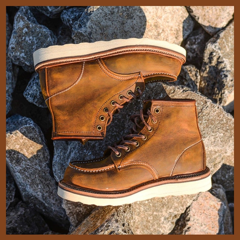 Boots Horse Leather Boots Retro Crazy Men's High-top - Etsy