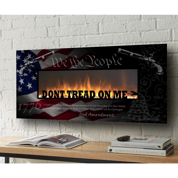 2nd Amendment Wall Art Electric Fireplace Simply Hang It - Etsy